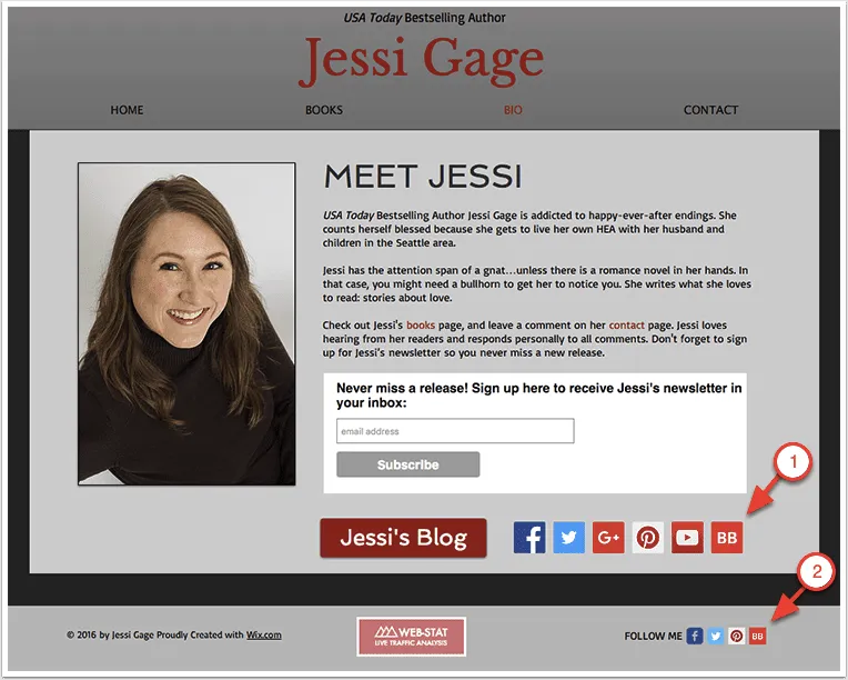 BookBub Follow & Bookmark Buttons for Authors' Websites